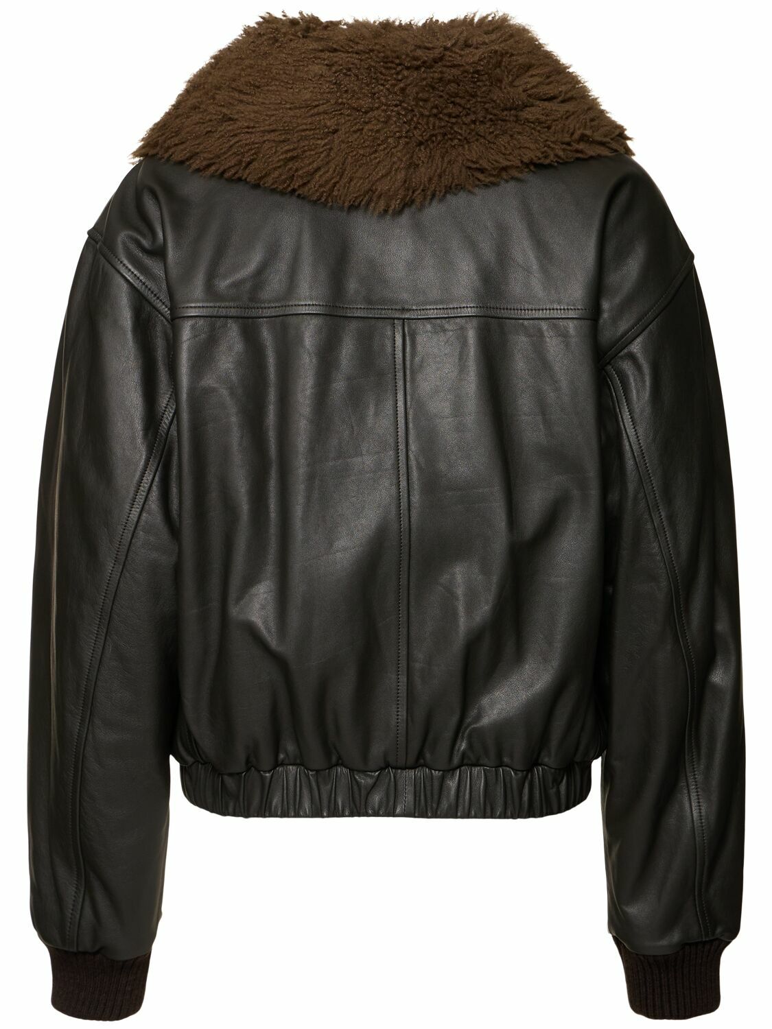 LEMAIRE Leather Bomber Jacket Lemaire