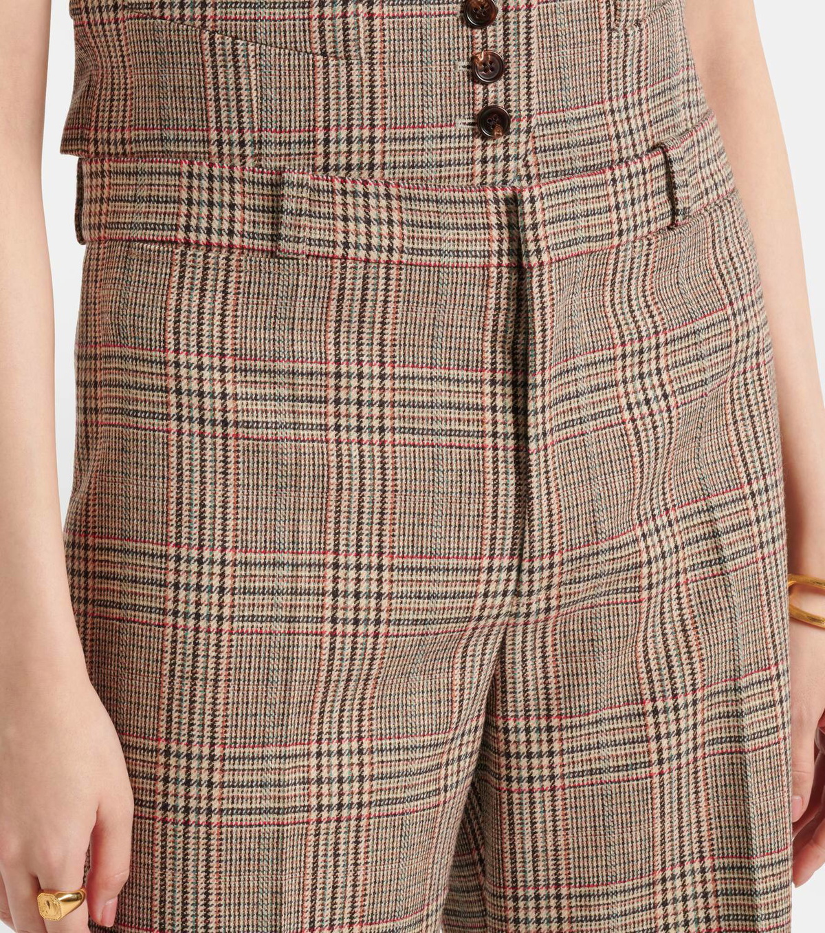 Chloé Prince of Wales check wide-leg pants Chloe