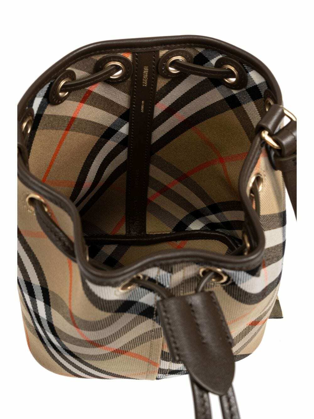 BURBERRY - Check Mini Bucket Bag Burberry