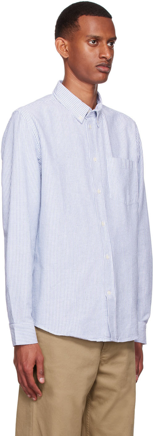 Wood Wood White & Blue Adam Shirt Wood Wood