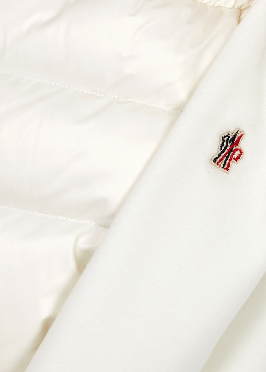 Moncler Quilted Shell and Fleece Jacket White Moncler