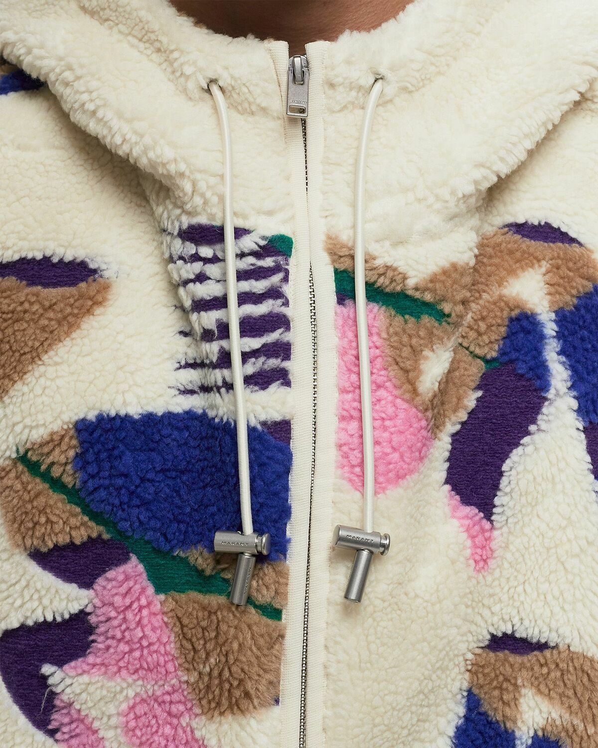 Marant Mikori Coat Blue/White Fleece Jackets Isabel Marant