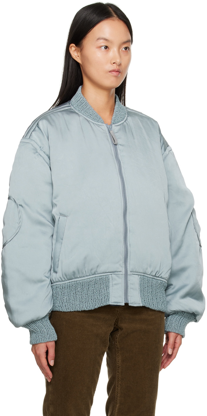 Acne Studios Blue Insulated Bomber Jacket Acne Studios