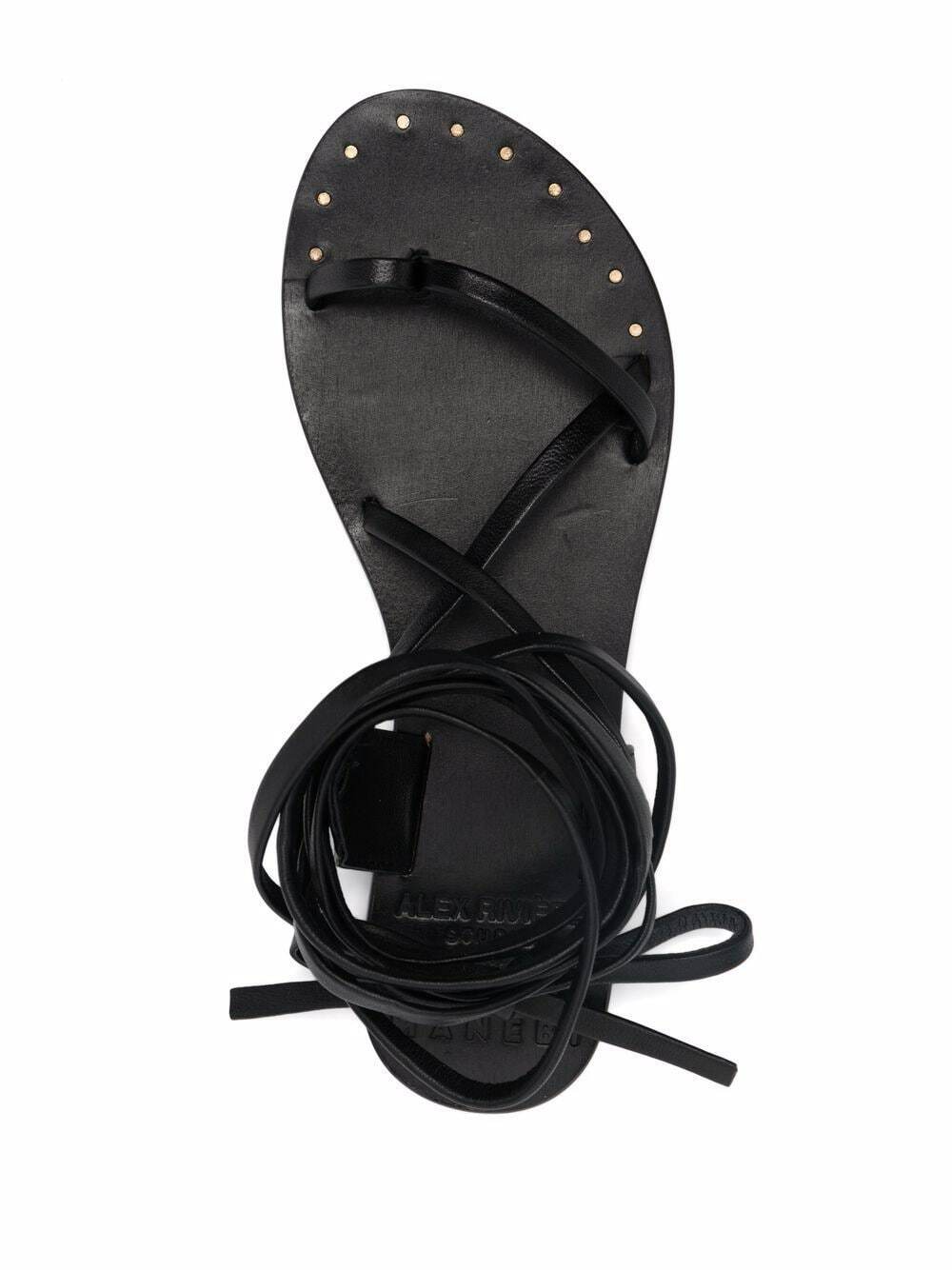 MANEBI - Tie-up Leather Sandals Manebi