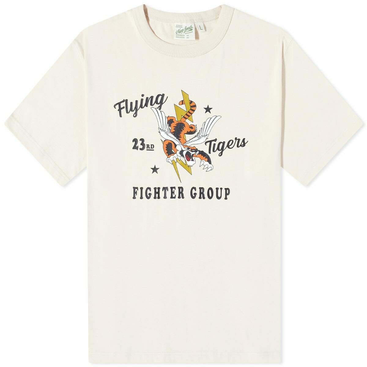 Uniform Bridge Men's Flying Tiger T-Shirt in Ivory Uniform Bridge
