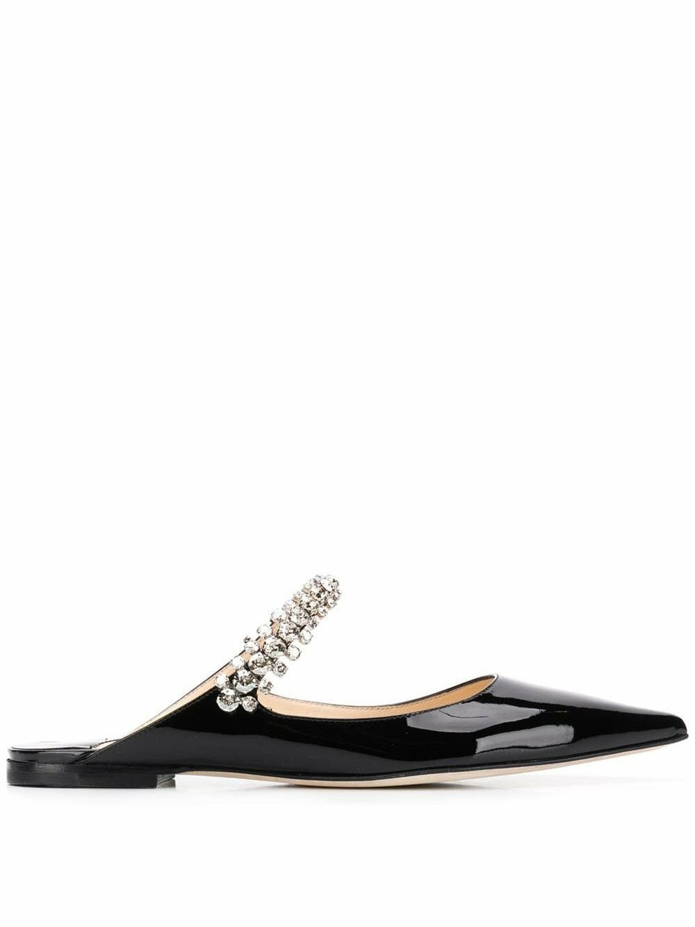 Jimmy Choo Black Bing Crystal-Embellished Leather Mules Jimmy Choo