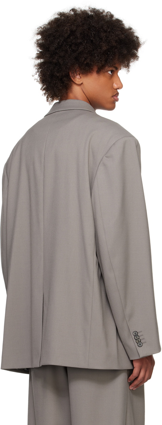Entire Studios Gray Double Breasted Blazer Entire Studios