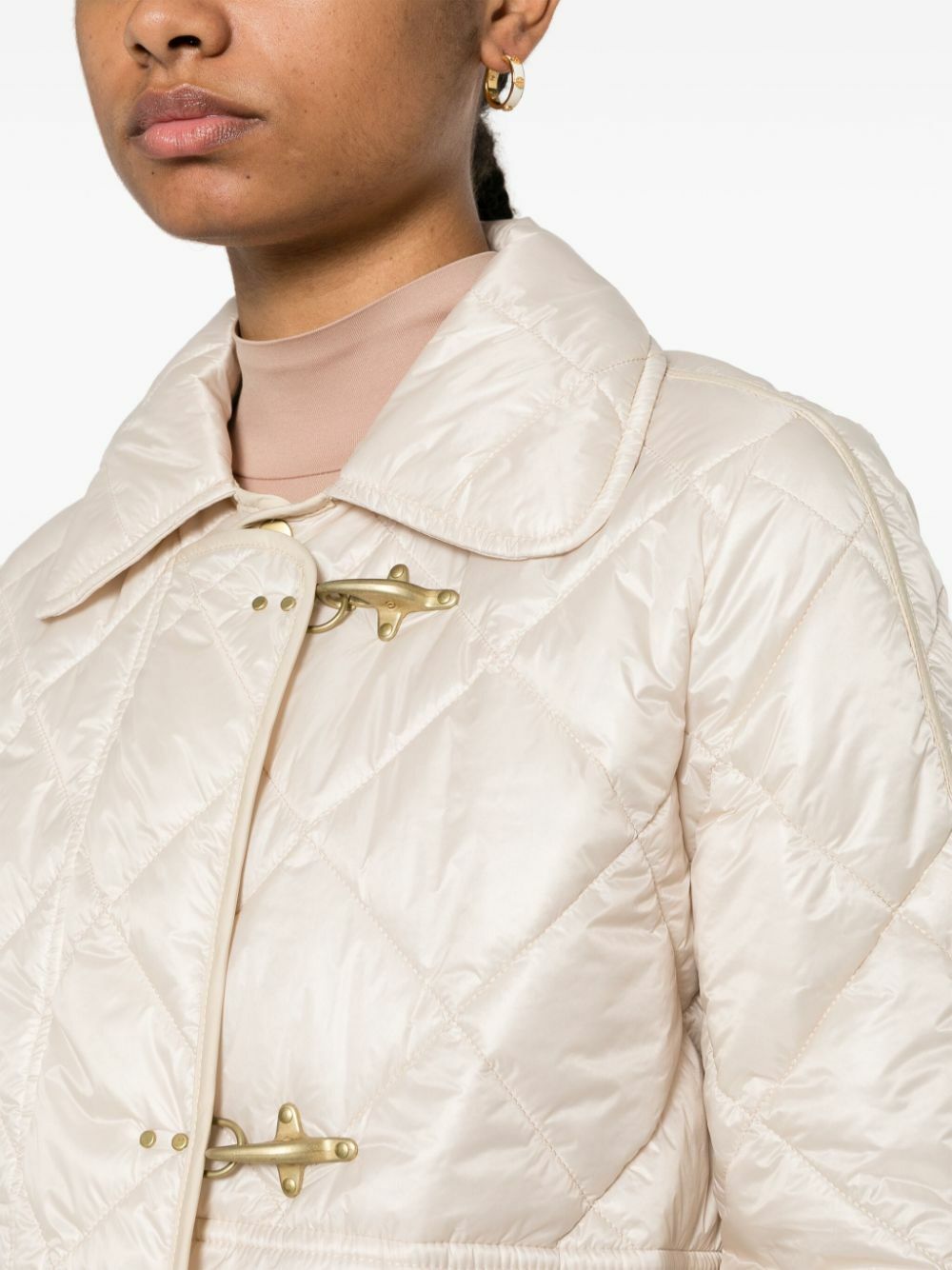 FAY - Quilted Mini 3-hook Caban Jacket Fay
