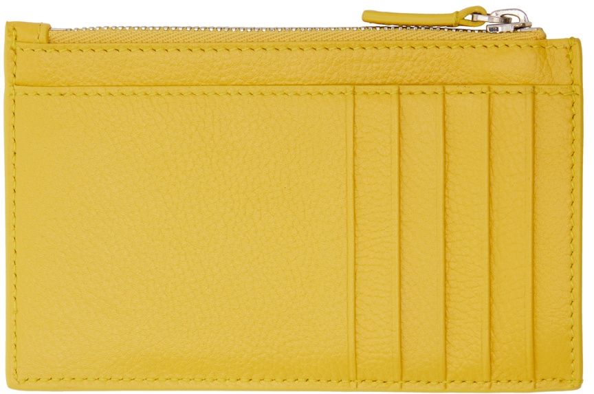 Balenciaga Yellow Calfskin Card Holder Balenciaga