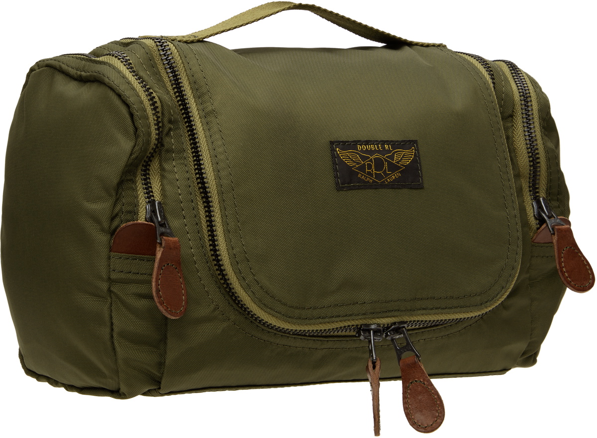 RRL Green Nylon Canvas Travel Pouch RRL