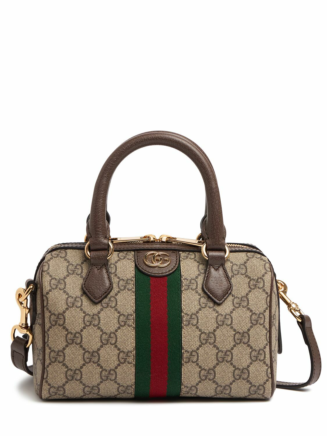 GUCCI Mini Ophidia Gg Canvas Top Handle Bag Gucci