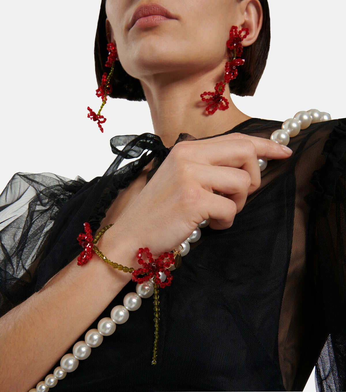 Simone Rocha - Floral crystal bracelet Simone Rocha