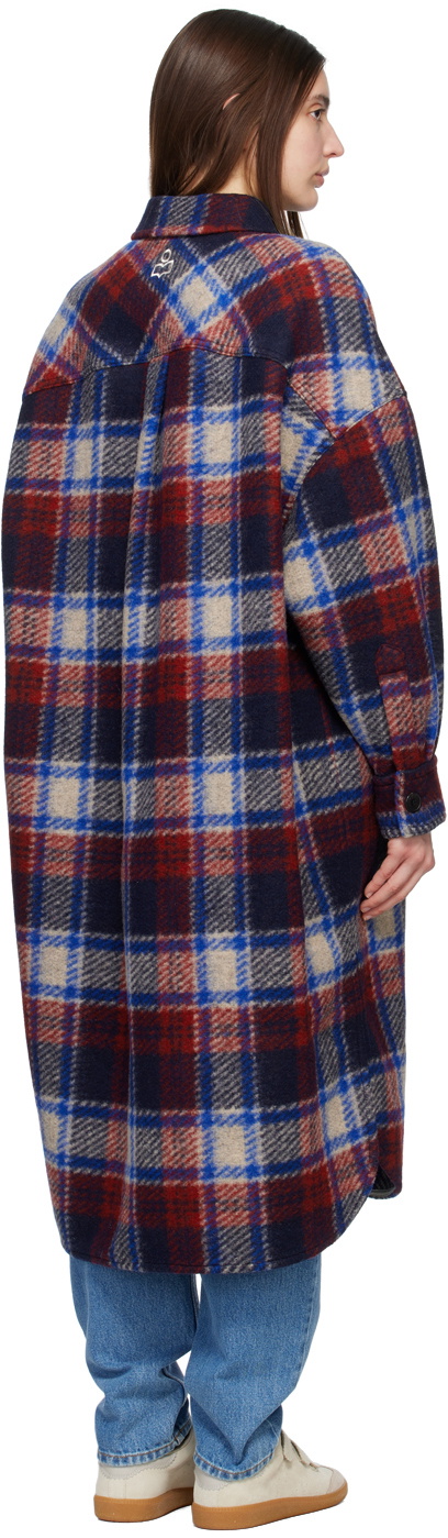 Isabel Marant Etoile Red & Blue Fontizi Coat Isabel Marant Etoile