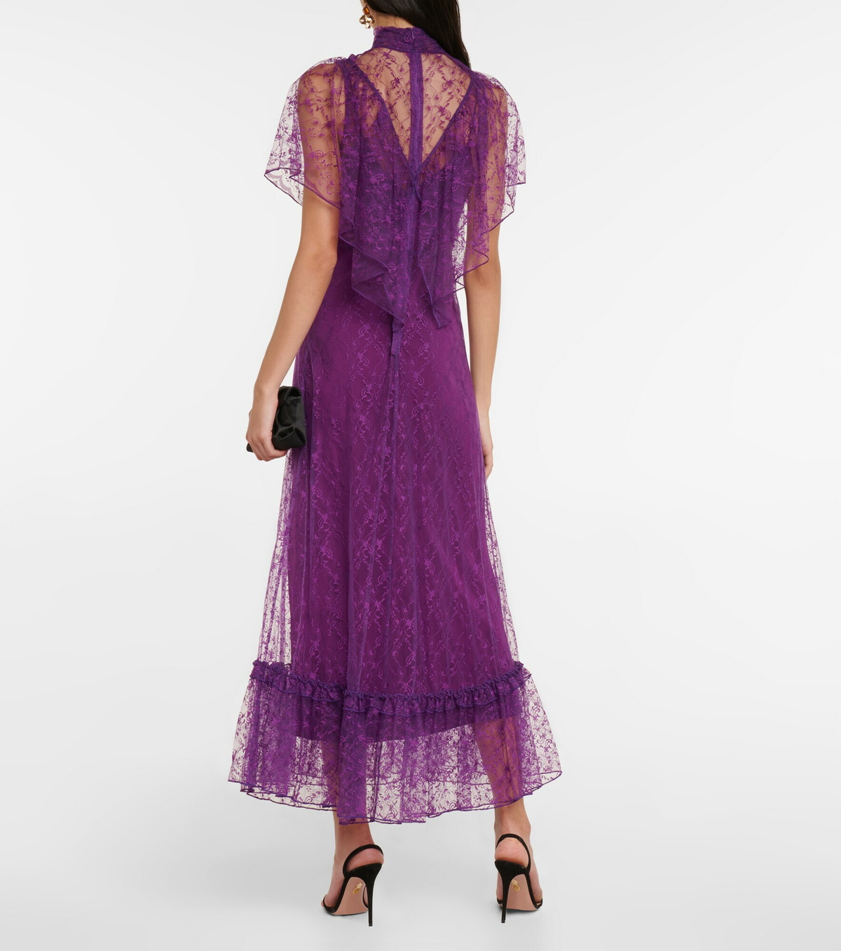 Rodarte - Appliquéd lace midi dress Rodarte