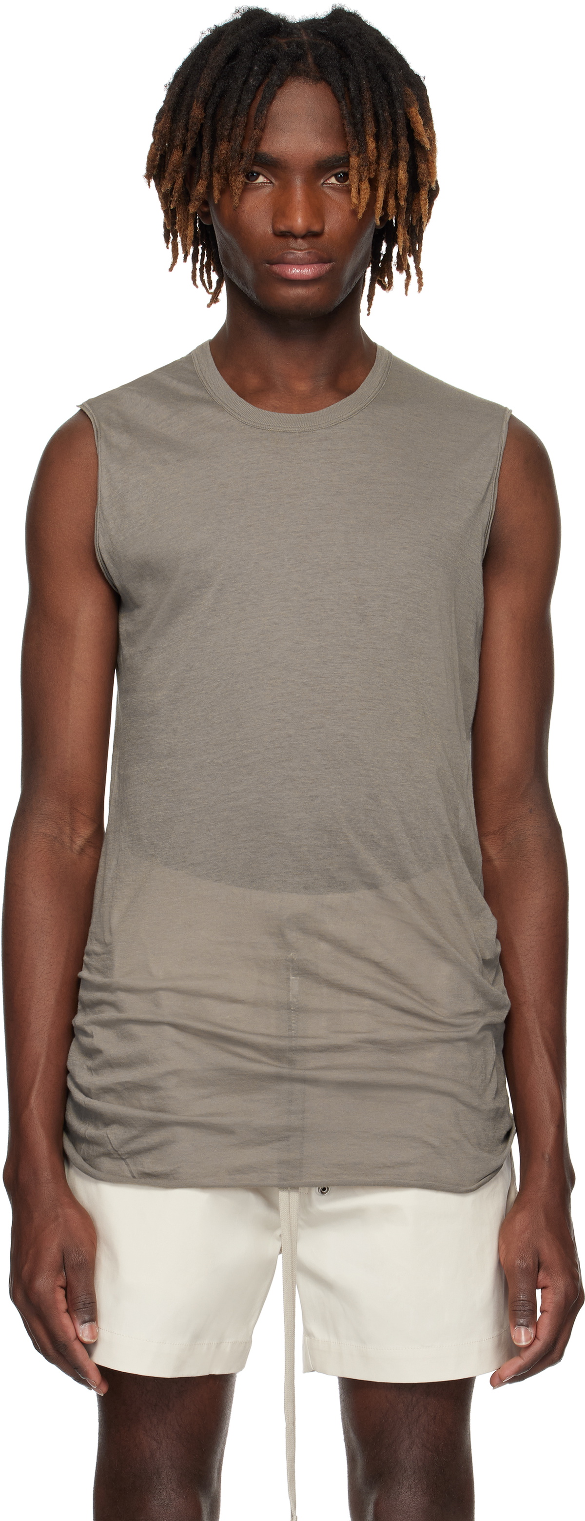 Rick Owens Gray Hollywood Basic SL Tank Top Rick Owens