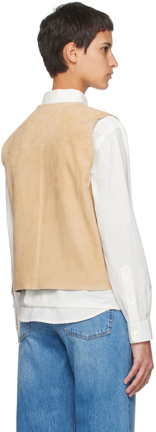 Nothing Written Beige Loi Leather Vest NOTHING WRITTEN
