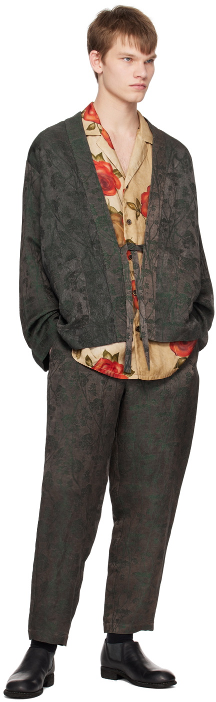 UMA WANG Green & Brown Patrick Trousers