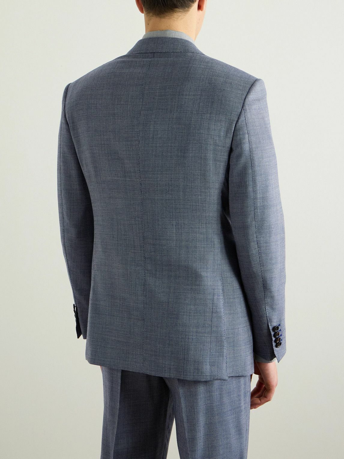 Dunhill - Bourdon Nailhead Wool Suit Jacket - Blue Dunhill