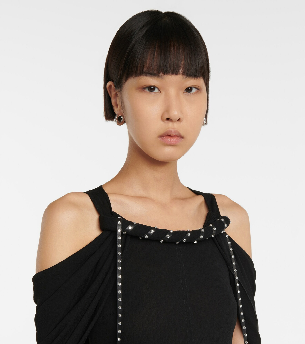 Loewe - Twisted sterling silver hoop earrings Loewe