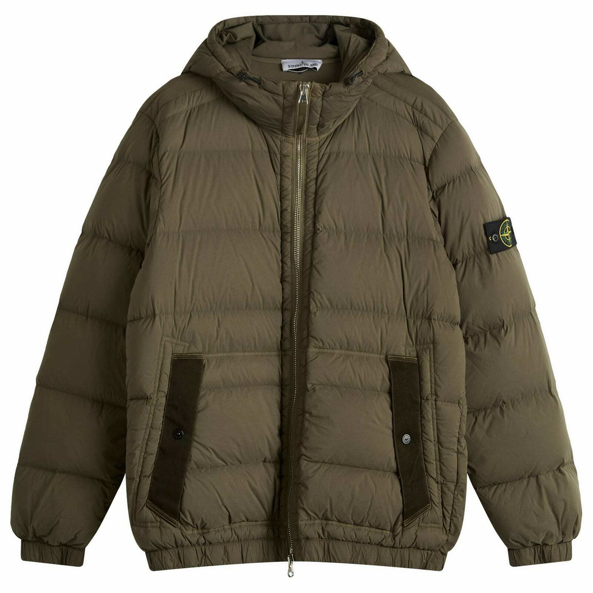 Stone Island Men's Seamless Tunnel Nylon Down-TC Jacket in Military ...