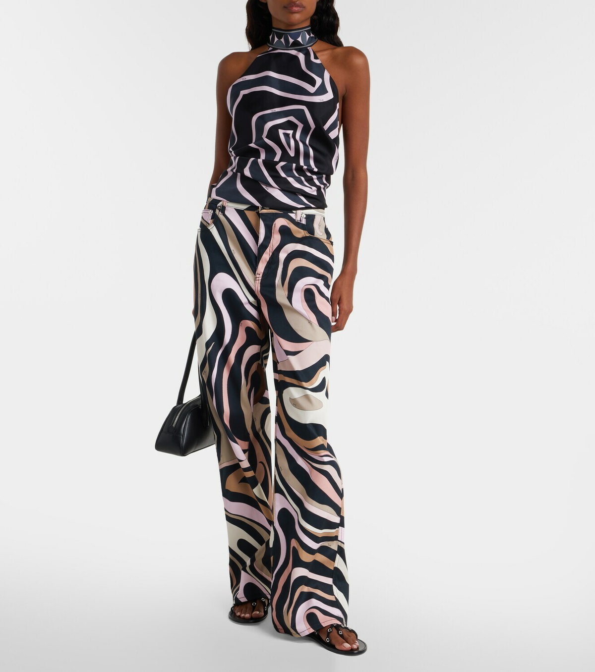 Pucci Iride halterneck silk twill top Emilio Pucci