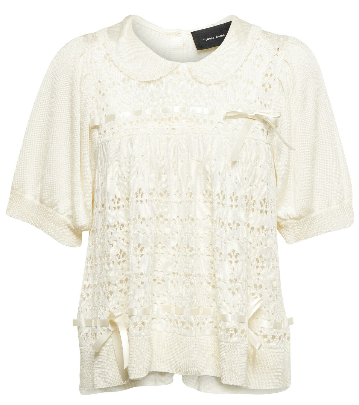 Simone Rocha - Embroidered knit top Simone Rocha
