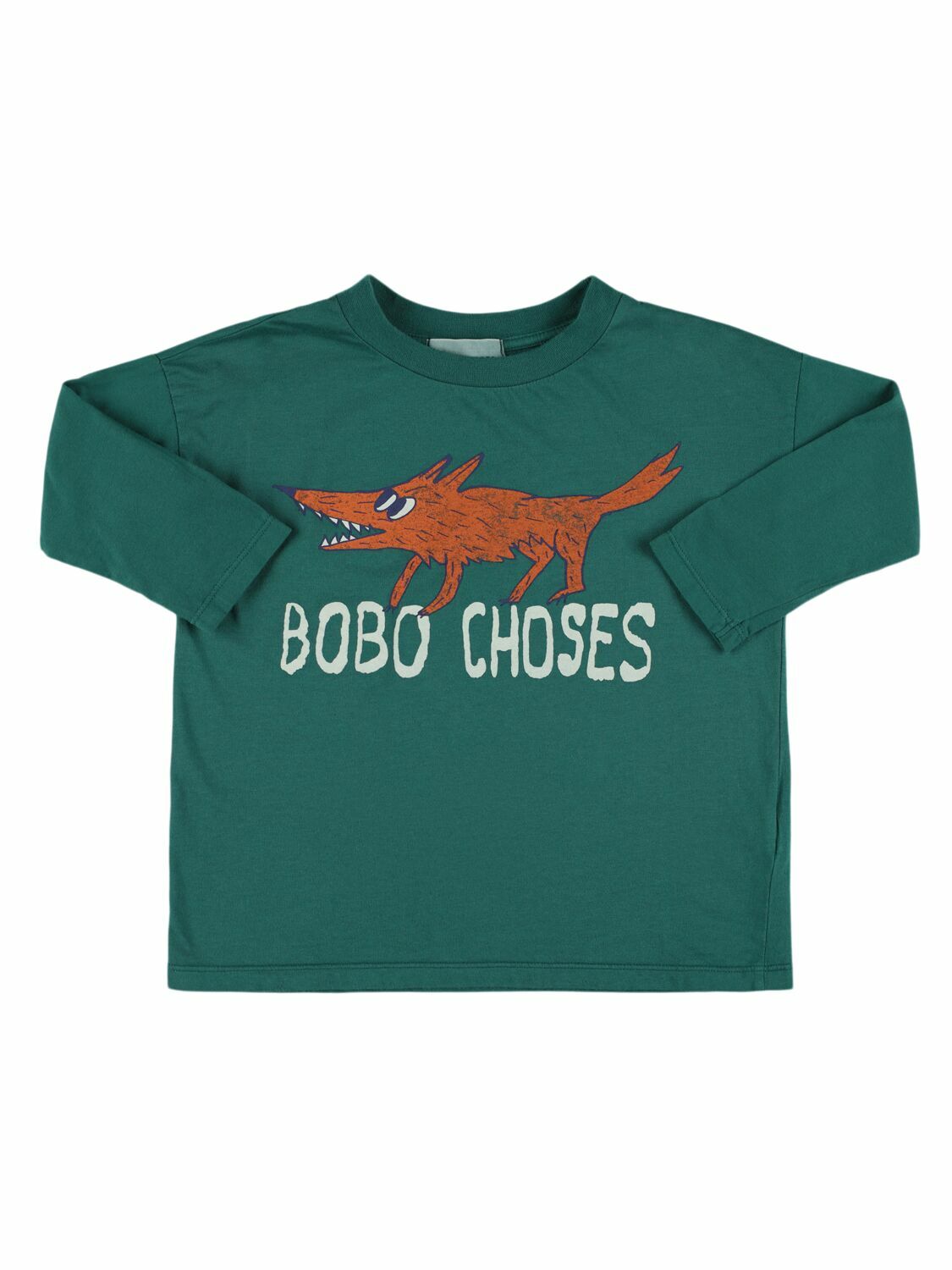 BOBO CHOSES Fox Print Organic Cotton T-shirt Bobo Choses