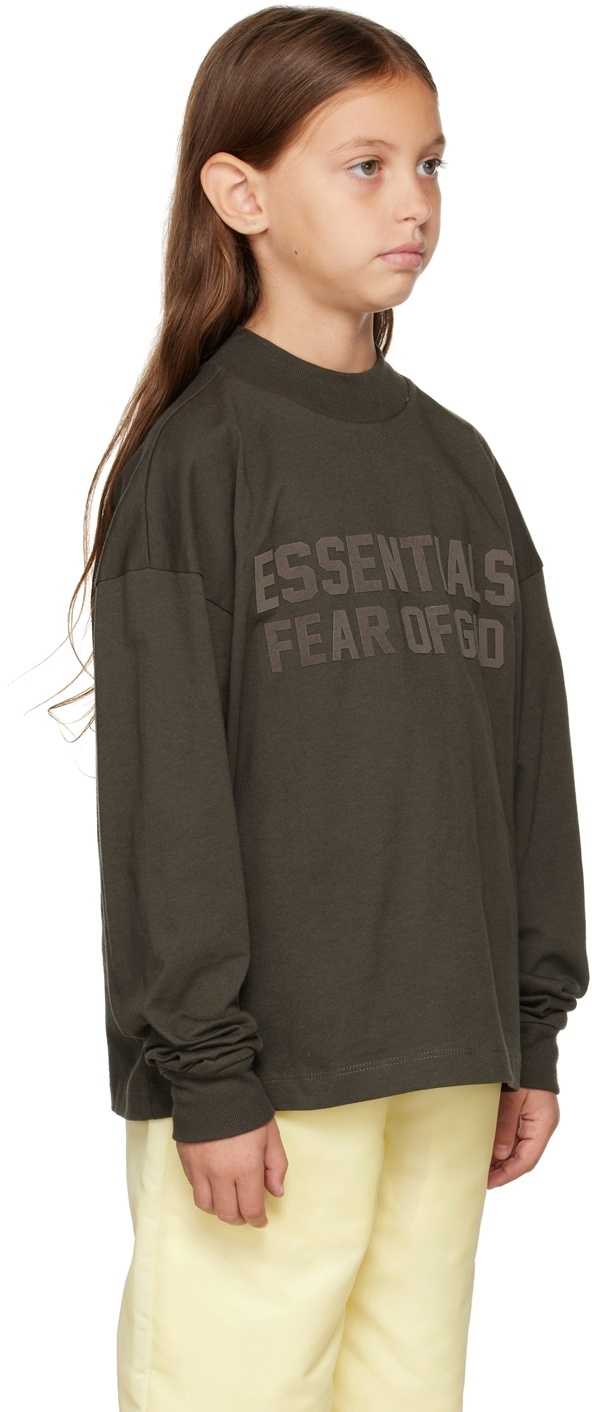 Essentials Kids Gray Logo Long Sleeve T-Shirt Essentials