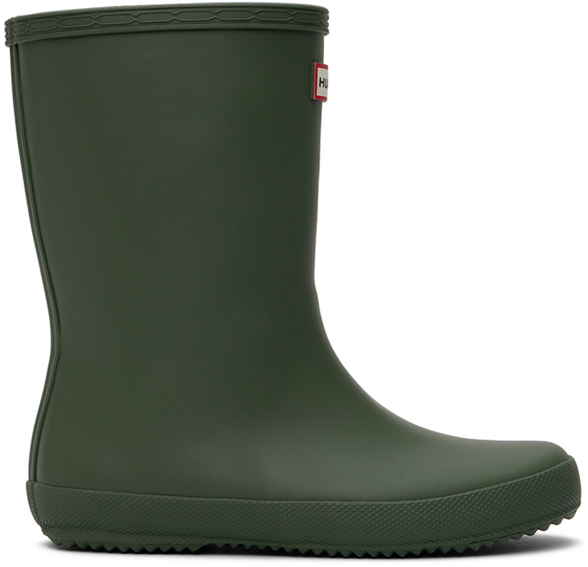 Hunter Kids Green First Classic Little Kids Rain Boots Hunter