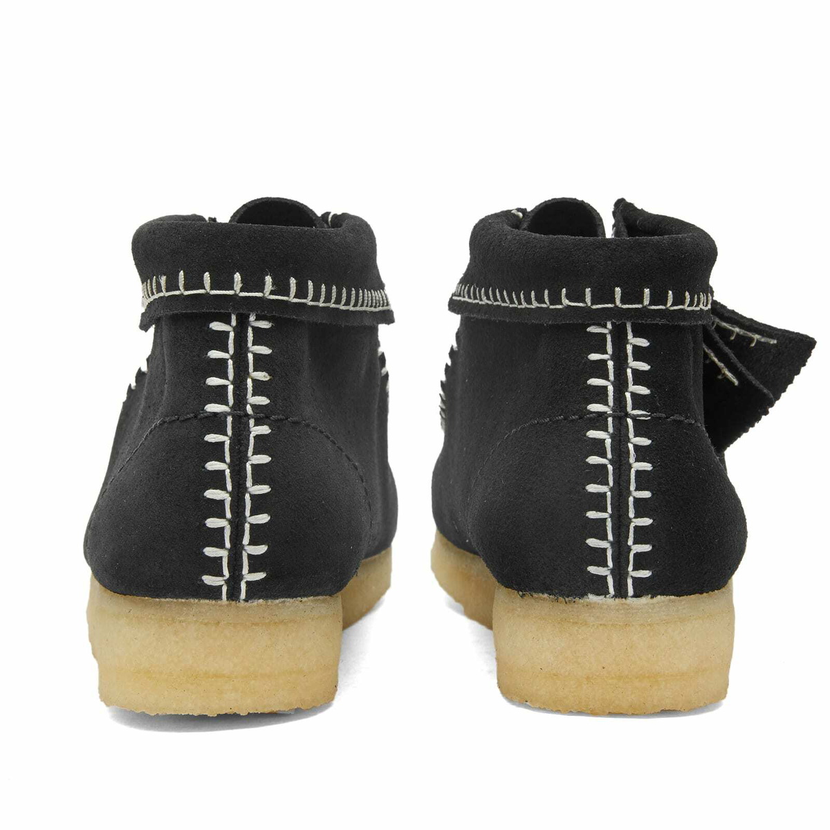 Clarks Originals Women's Wallabee Stitch Boots in Black Suede Clarks ...