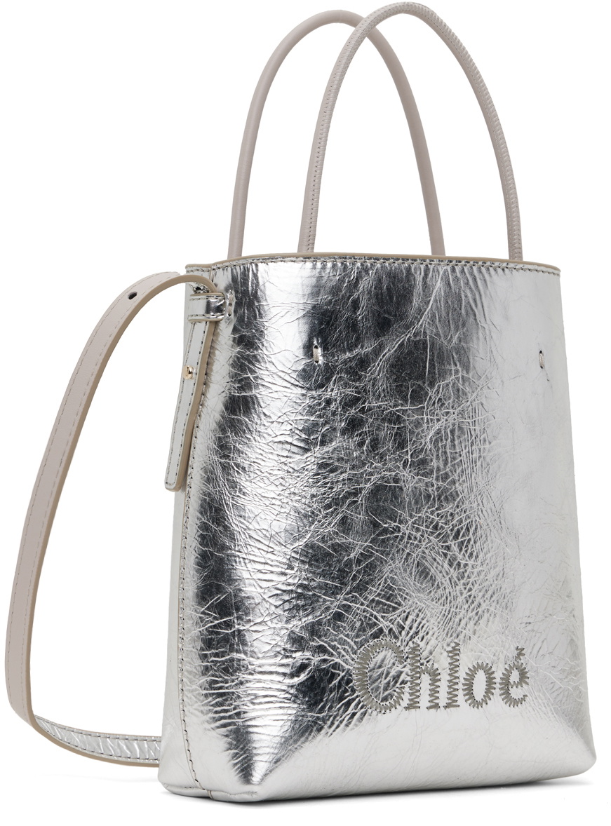 Chloé Silver Micro Sense Tote Chloe