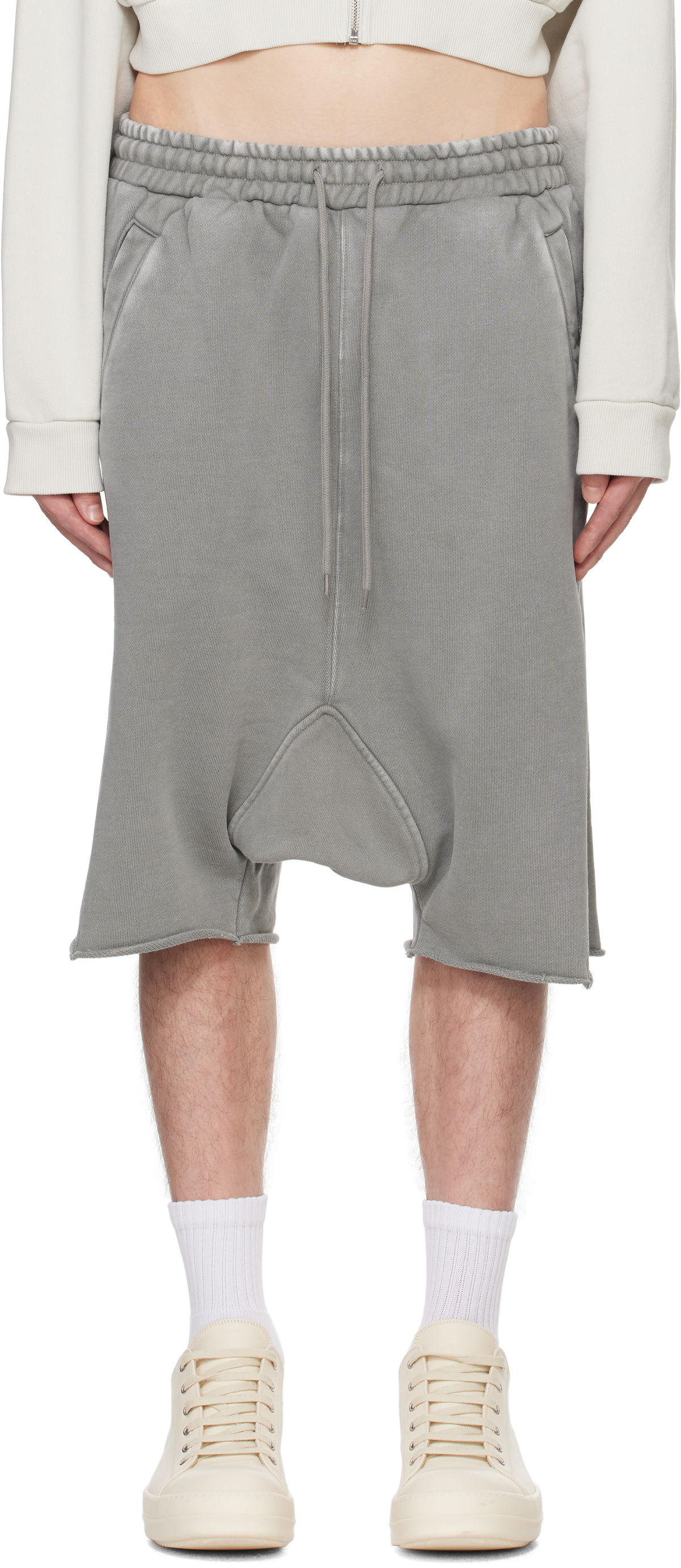 Entire Studios Gray Heavy Drop Shorts Entire Studios