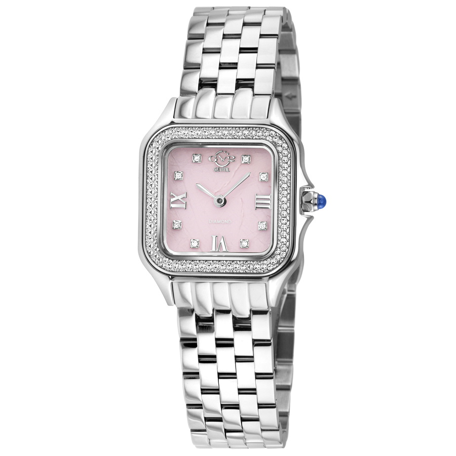 GV2 by Gevril Milan Diamond Pink Dial Ladies Watch 121102B GV2 by Gevril