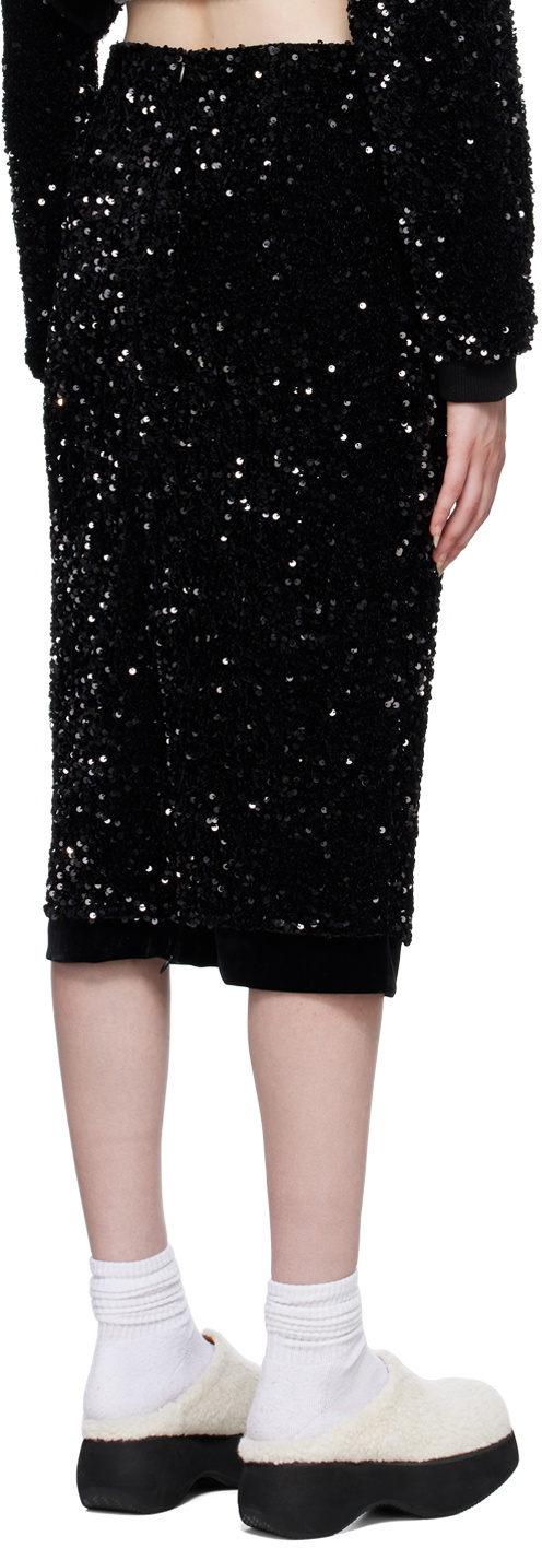 TheOpen Product Black Spangle Midi Skirt TheOpen Product