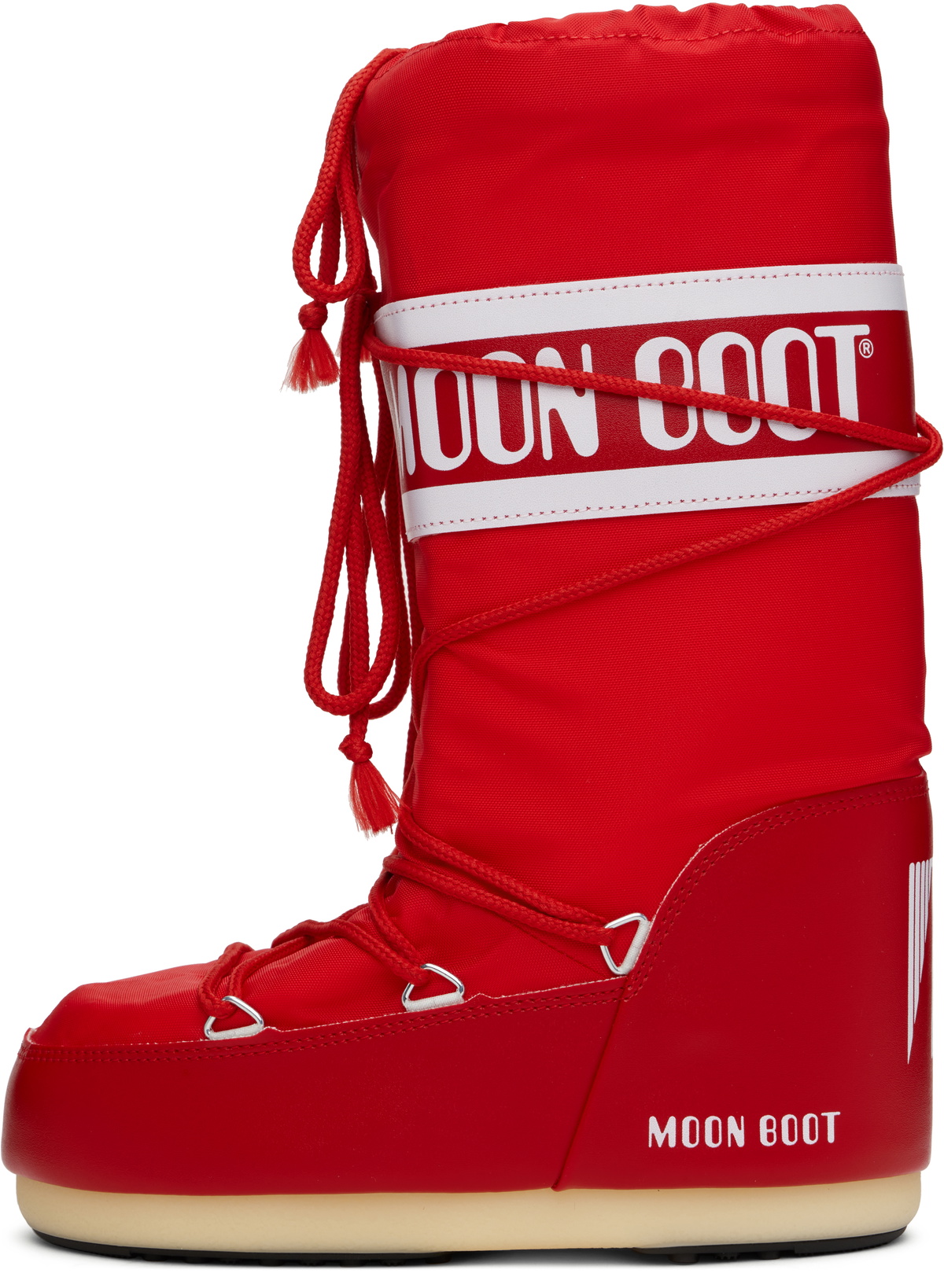 Moon Boot Red Icon Nylon Tall Boots Moon Boot