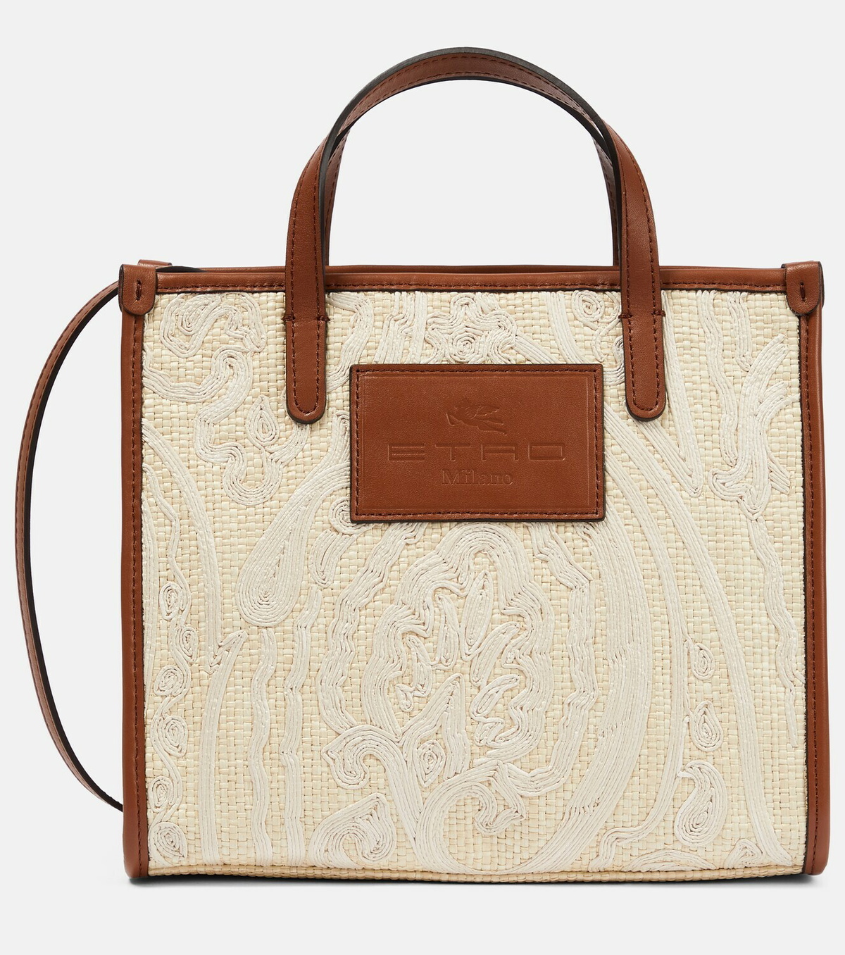 Etro - Globetrotter Small embroidered tote bag Etro