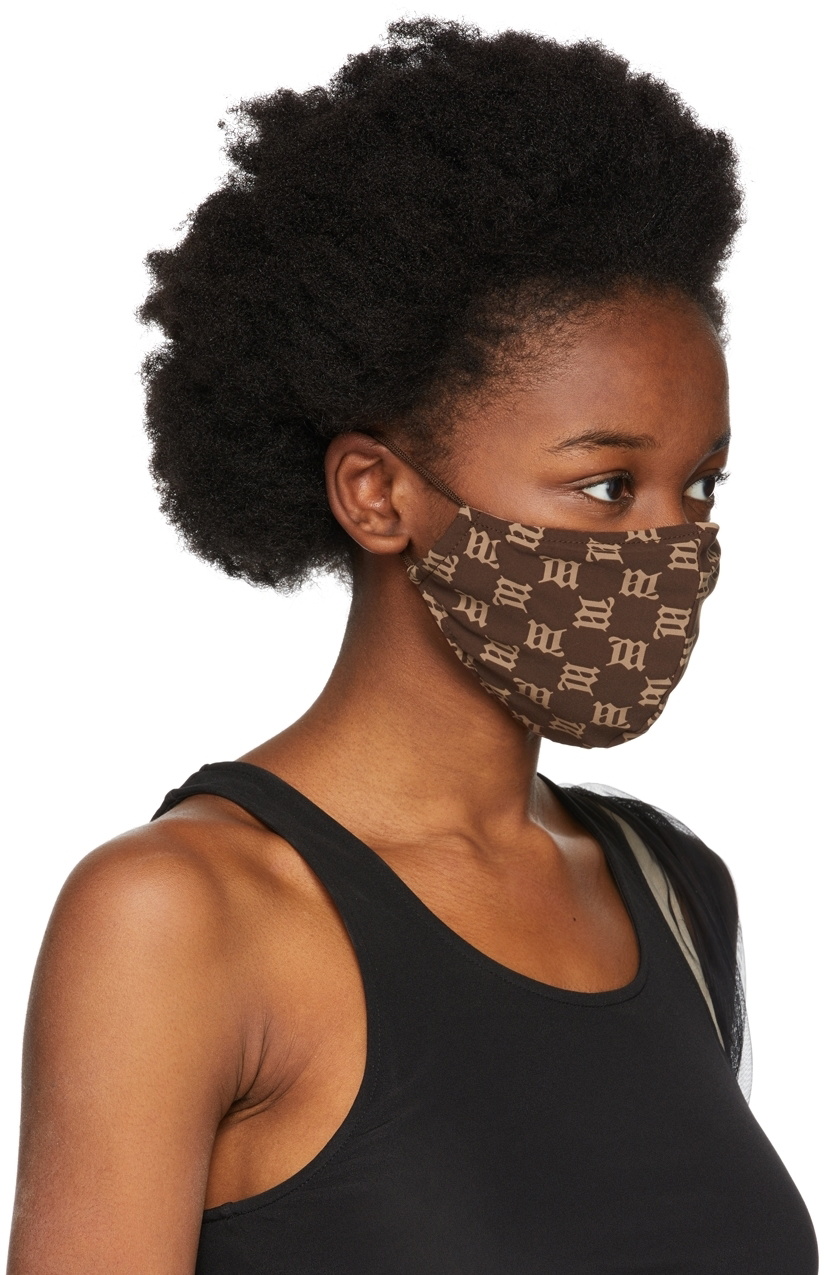 MISBHV Brown Monogram Face Mask MISBHV