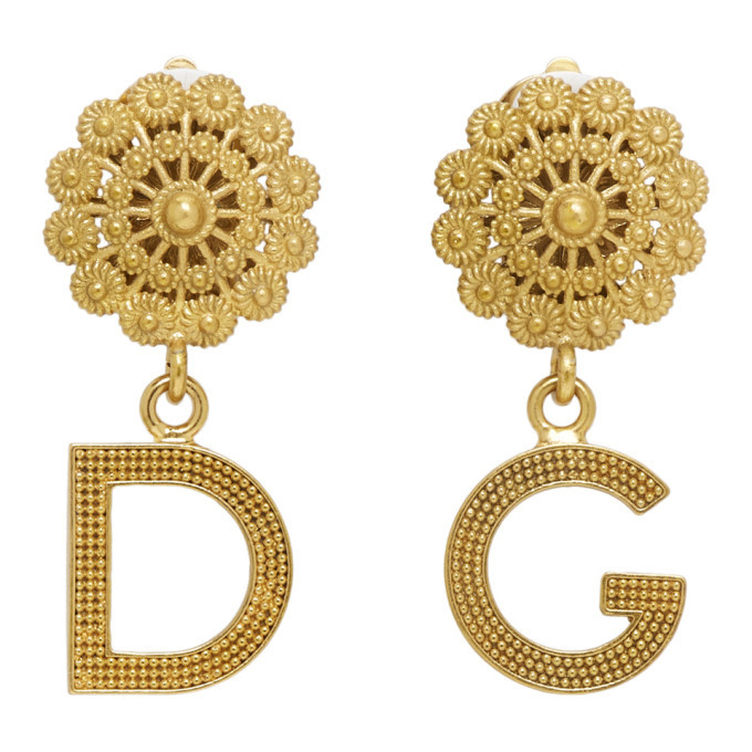 Dolce and Gabbana Gold DG Earrings Dolce & Gabbana