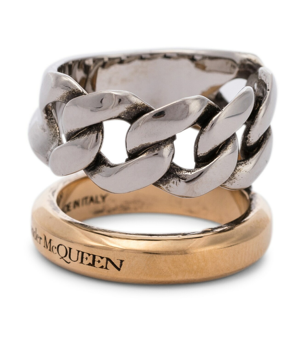 Alexander McQueen Chain-trimmed ring Alexander McQueen