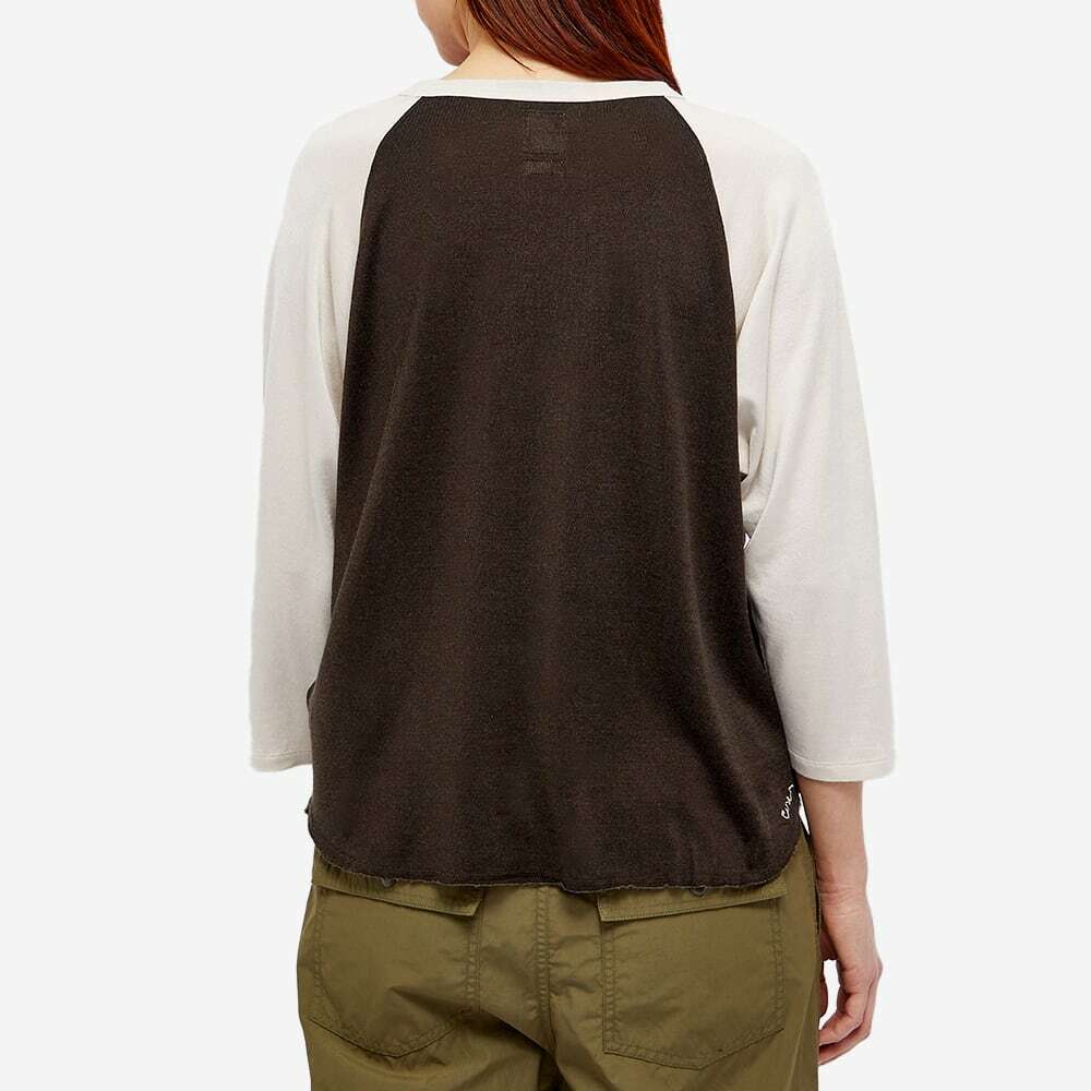 Visvim Women's Long Sleeve Gridron T-Shirt in Ivory Visvim