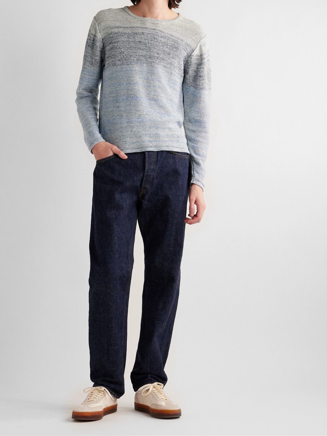 Inis Meáin - Ombré Linen Sweater - Blue Inis Meáin