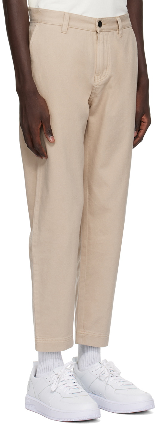 Hugo Beige Tapered Trousers Hugo Boss