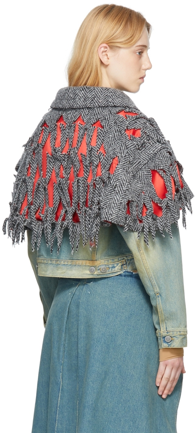 Maison Margiela Grey Wool Stole Jacket Maison Margiela