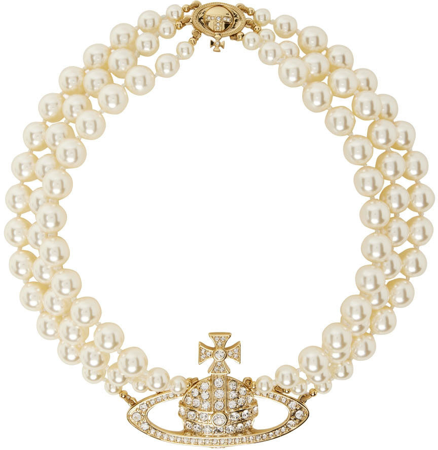 Vivienne Westwood Pearl Bas Relief Necklace Vivienne Westwood