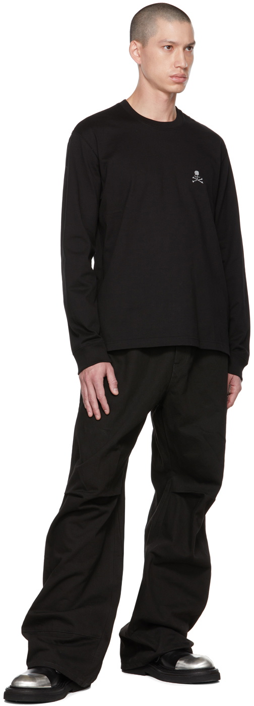 mastermind WORLD Black Reflective Skull Long Sleeve T-Shirt MASTERMIND ...