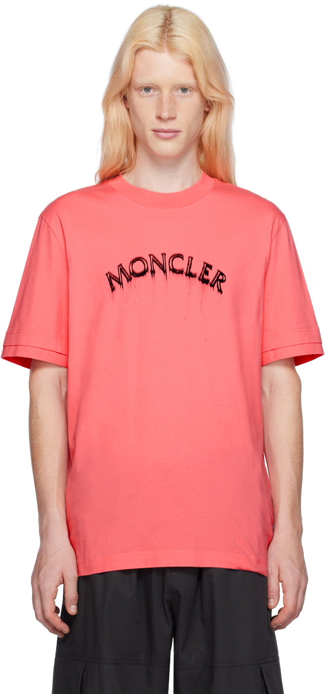 Moncler Pink Printed T-Shirt Moncler