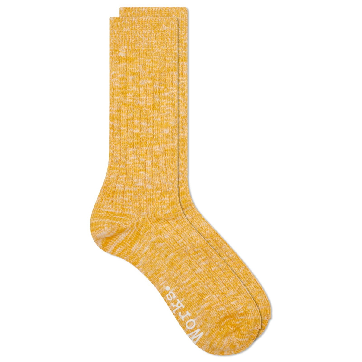 Universal Works Men's Slub Sock in Yellow Universal Works