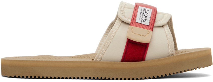 Suicoke Red & Beige PADRI Sandals Suicoke