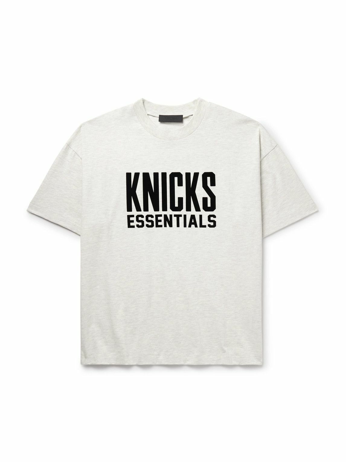 FEAR OF GOD ESSENTIALS - NBA Knicks Appliquéd Cotton-Jersey T-Shirt ...