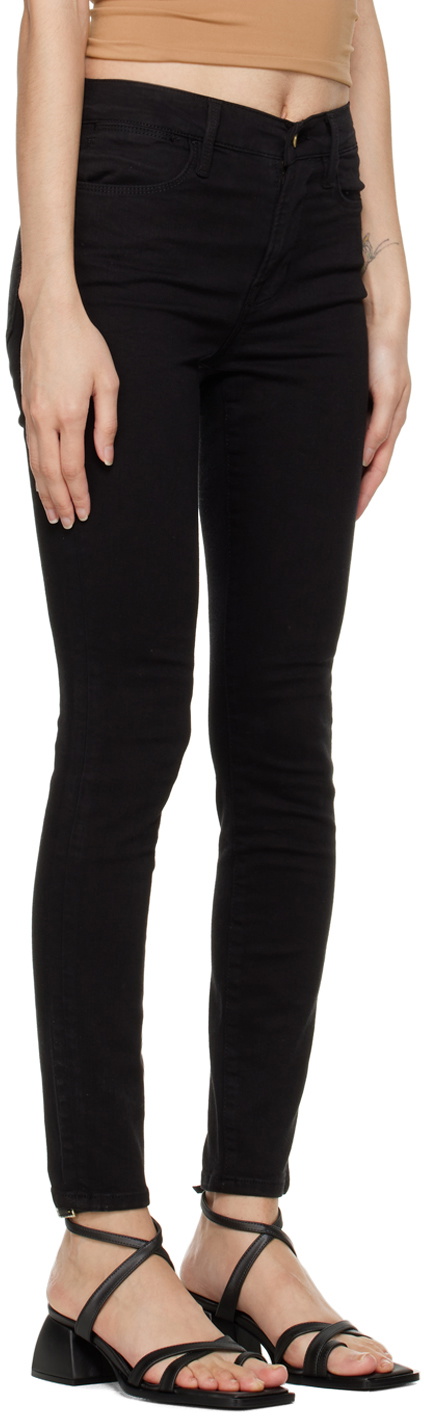 FRAME Black 'Le High Skinny' Jeans Frame Denim